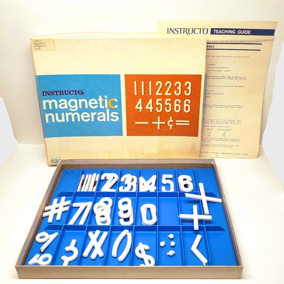 Instructo | Toys | Vintage Rare 967 Instructo Magnetic Numerals Set ...